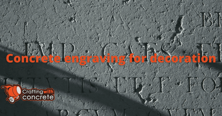 Concrete engraving for decoration - craftingwithconcrete.com