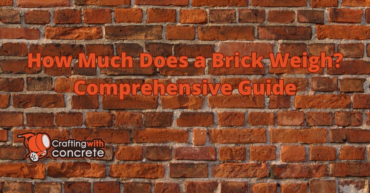 How much does a brick weigh - craftingwithconcrete.com