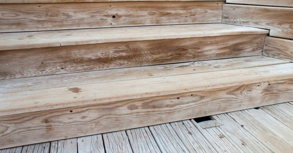 How to build deck stairs with a landing - craftingwithconcrete.com