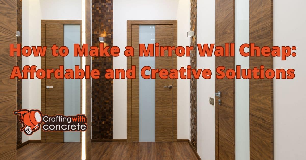 How to make a mirror wall cheap - craftingwithconcrete.com