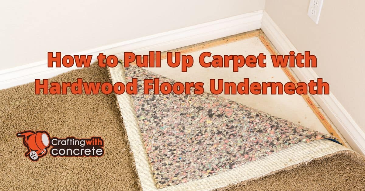 How to pull up carpet with hardwood floors underneath - craftingwithconcrete.com