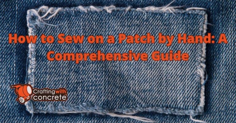 How to sew on a patch by hand - craftingwithconcrete.com