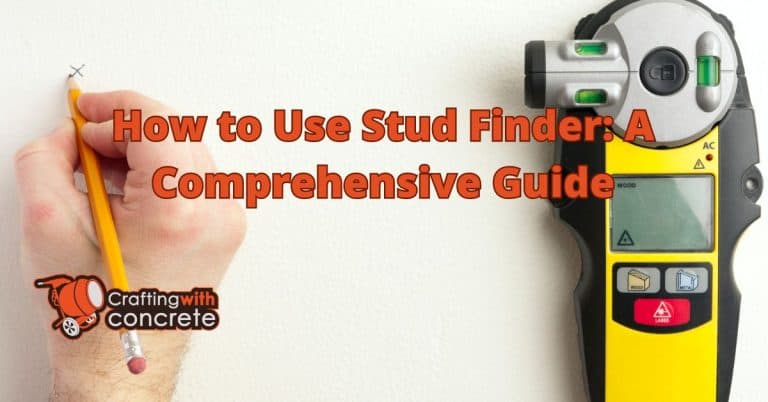 How to use stud finder - craftingwithconcrete.com