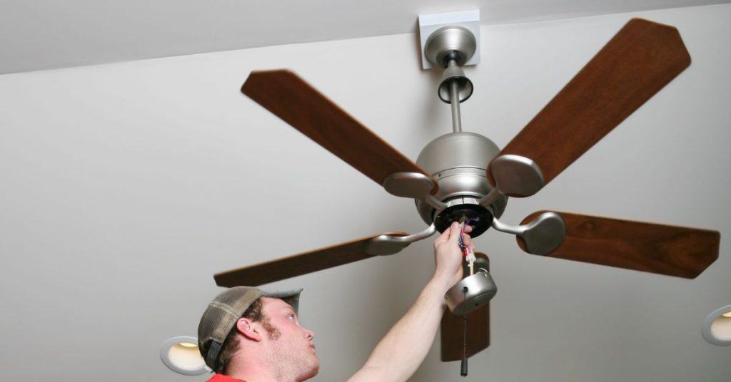 How to take down a ceiling fan - craftingwithconcrete.com