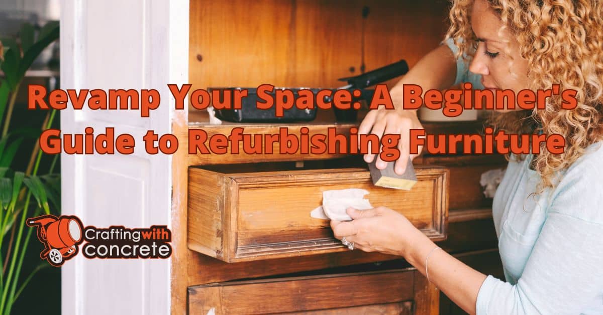 how to refurbish furniture for beginners - craftingwithconcrete.com