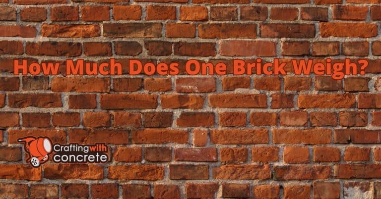 How much does one brick weigh - craftingwithconcrete.com
