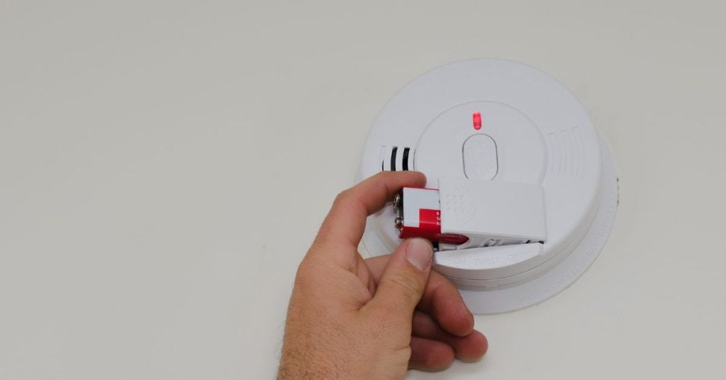 How to change smoke detector battery - craftingwithconcrete.com