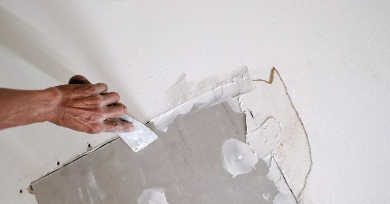 How to cover hole in wall - craftingwithconcrete.com