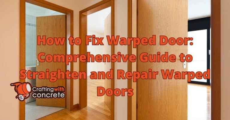 how to fix warped door - craftingwithconcrete.com