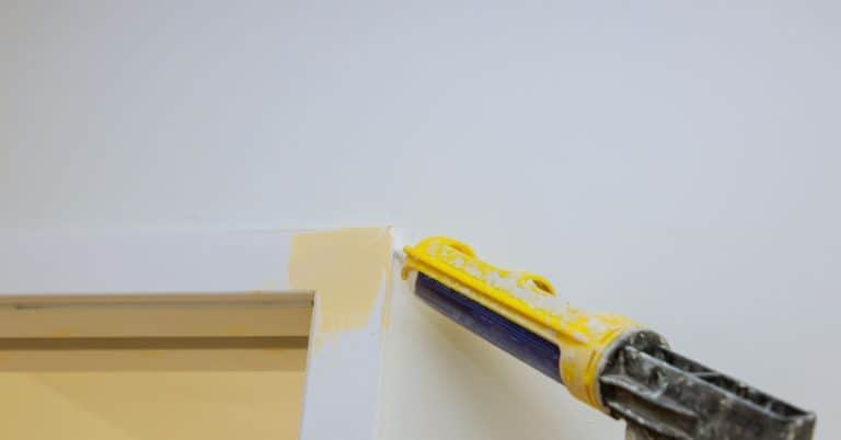 How to install door trim with uneven walls - craftingwithconcrete.com