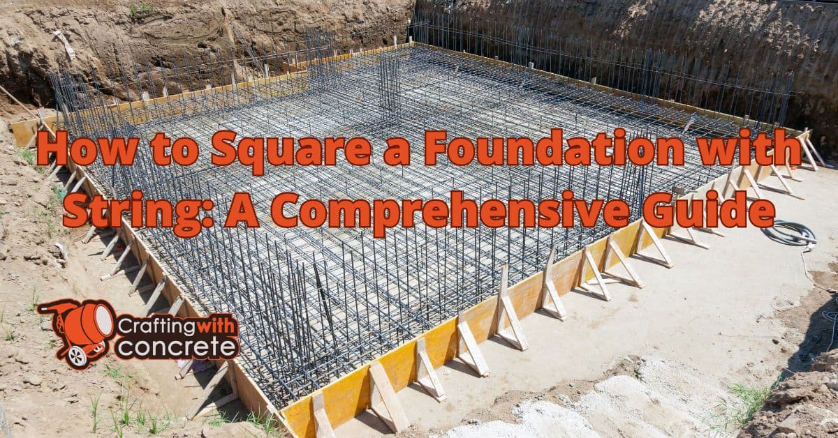 How to square a foundation with string - craftingwithconcrete.com