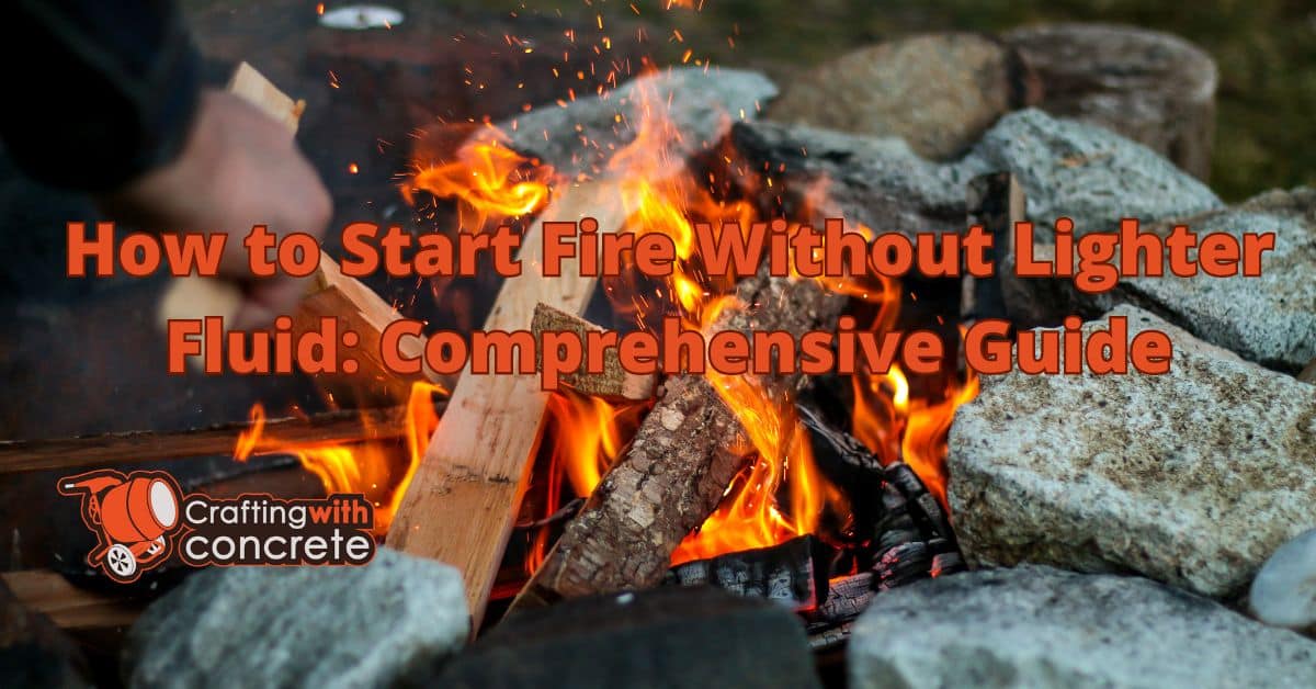 How to start fire without lighter fluid - craftingwithconcrete.com