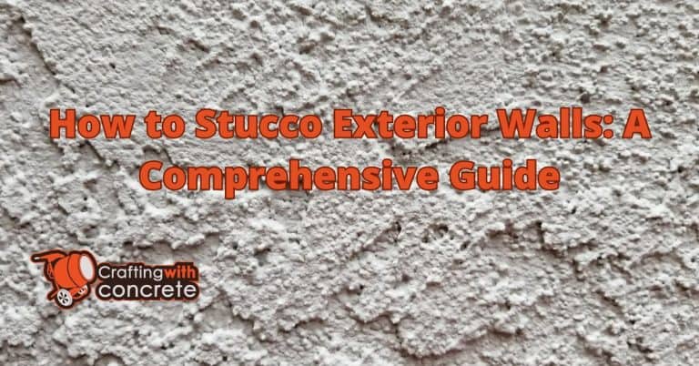 How to stucco exterior walls - craftingwithconcrete.com