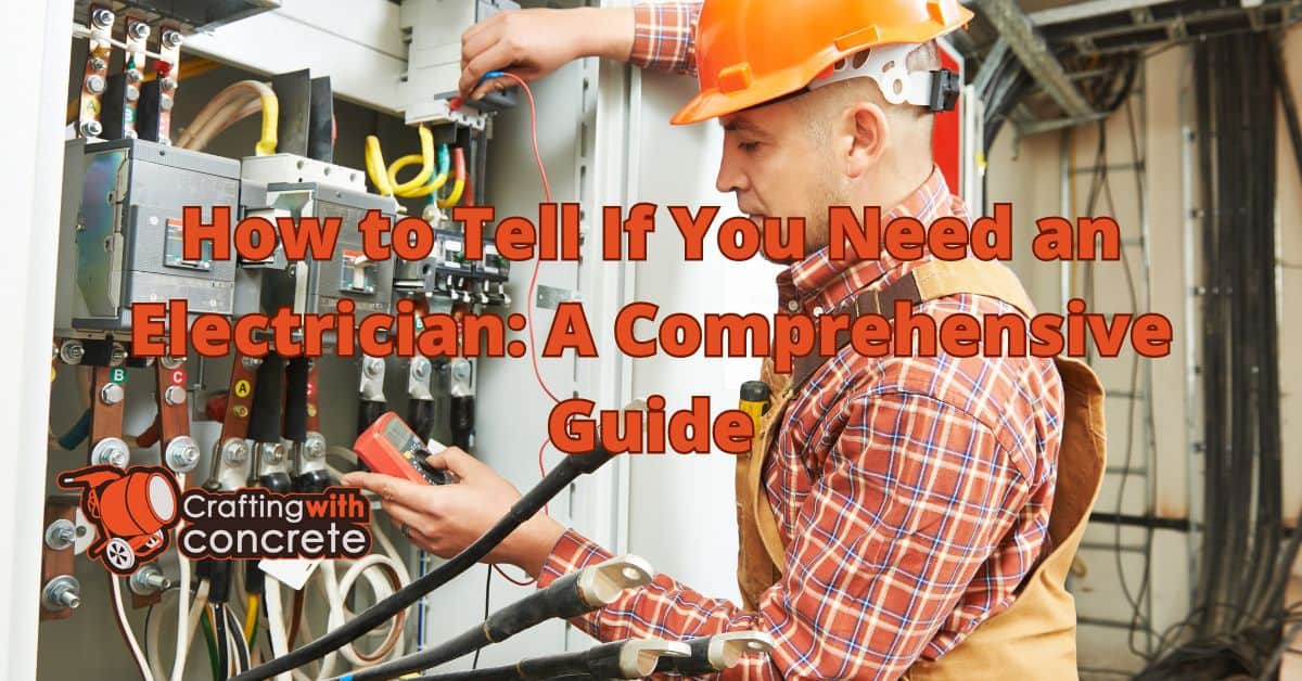 How to tell if you need an electrician - craftingwithconcrete.com