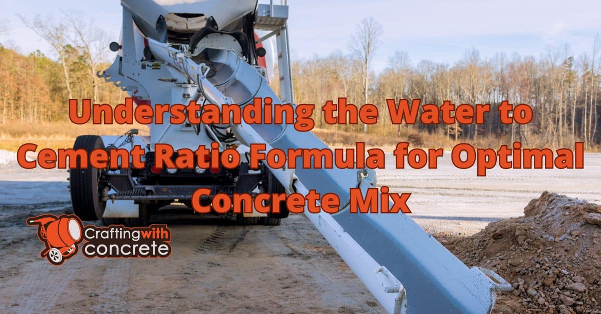 Water to cement ratio formula - craftingwithconcrete.com