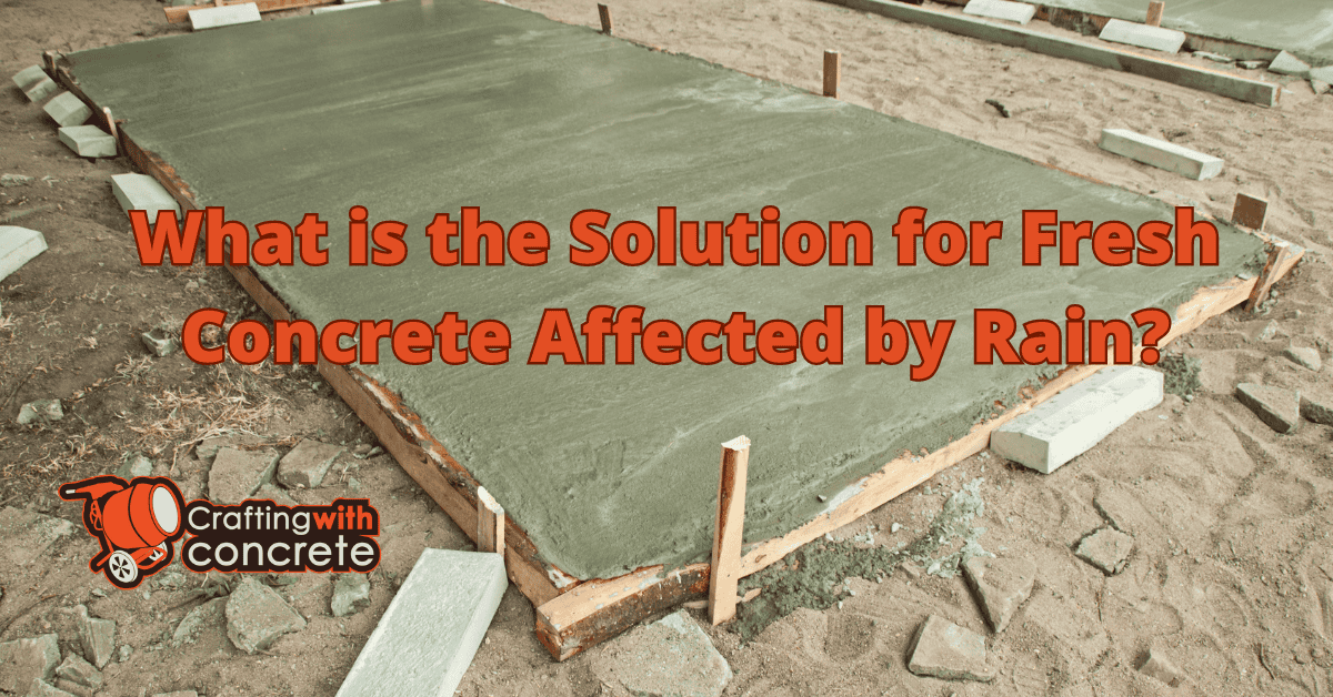 What is the solution for fresh concrete affected by rain ...