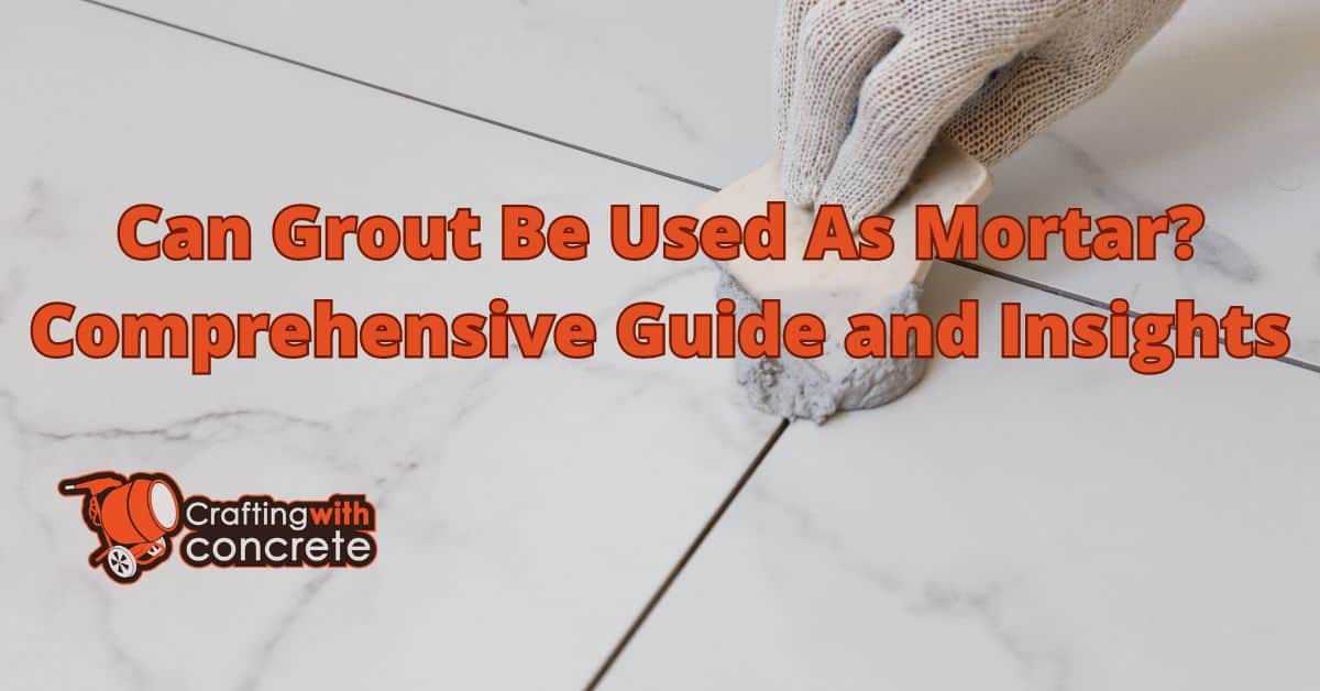 Can grout be used as mortar - craftingwithconcrete.com