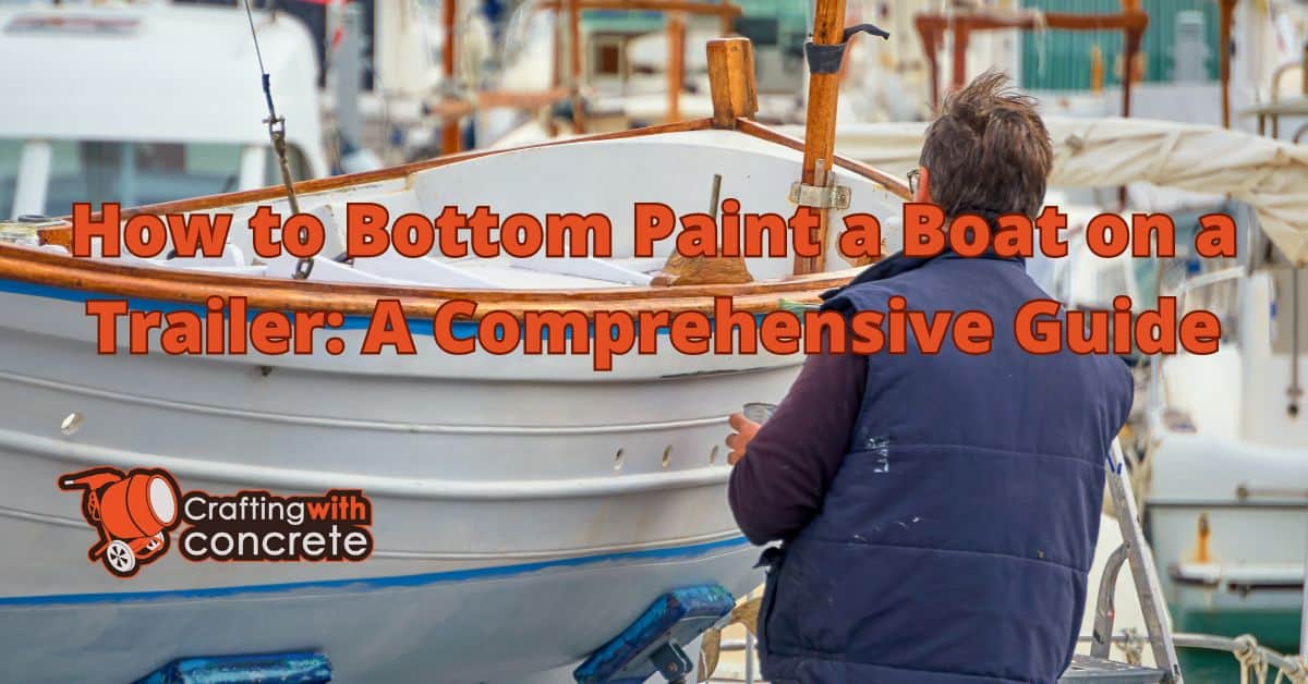 How to Bottom Paint a Boat on a Trailer - craftingwithconcrete.com