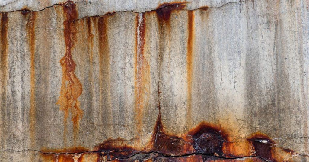 What causes rust stains on concrete - craftingwithconcrete.com