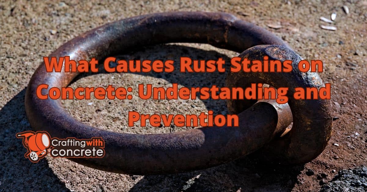 What causes rust stains on concrete - craftingwithconcrete.com
