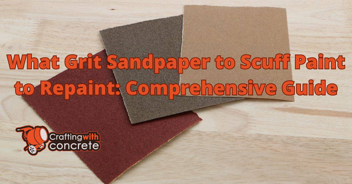 What grit sandpaper to scuff paint to repaint - craftingwithconcrete.com
