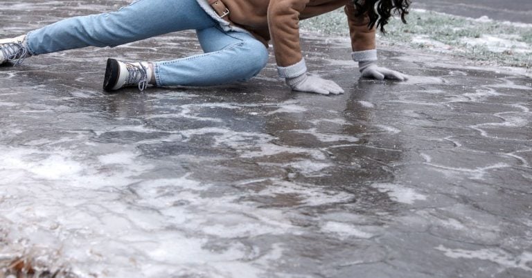 What a slippery sidewalk might cause - craftingwithconcrete.com