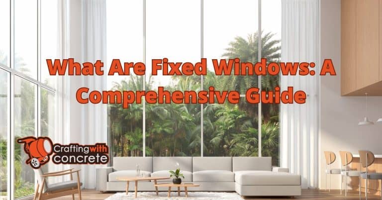 Understanding Fixed Windows: Features & Benefits - craftingwithconcrete.com