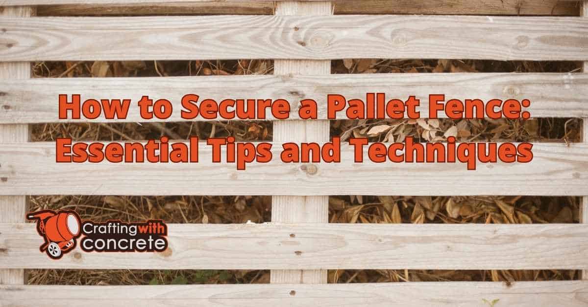 Secure Your Pallet Fence: Essential Tips - craftingwithconcrete.com