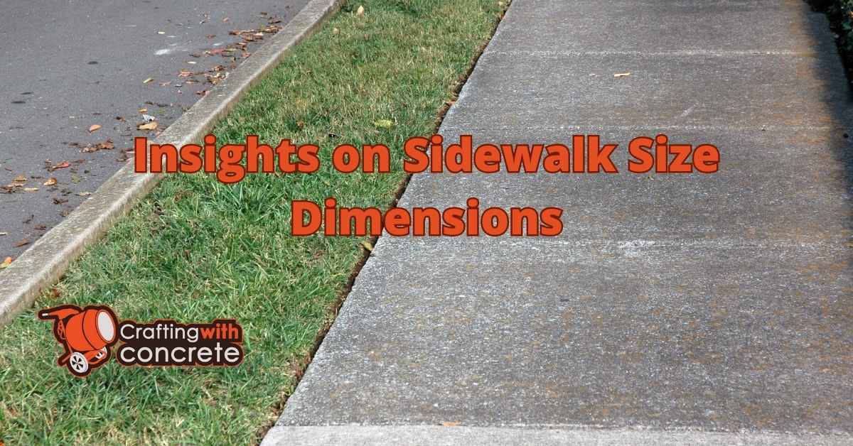 Standard Sidewalk Size Dimensions Guide - craftingwithconcrete.com