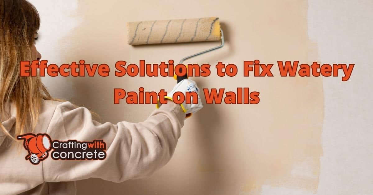 Fix Watery Paint on Walls: Easy Steps - craftingwithconcrete.com