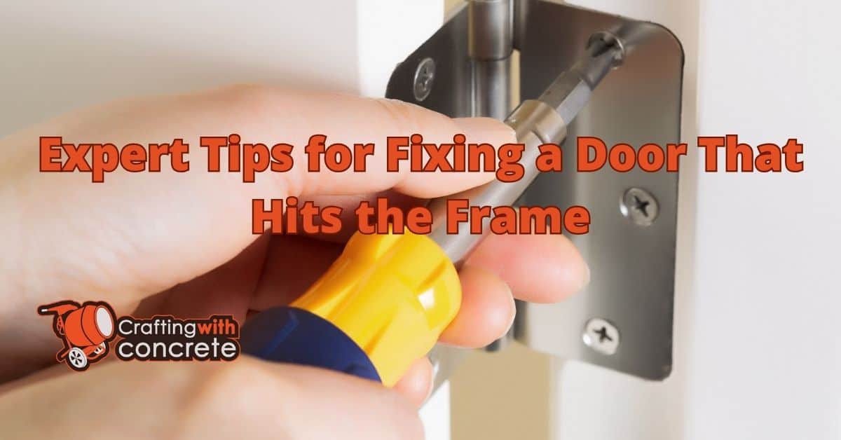 Fix a Door Hitting the Frame Easily - craftingwithconcrete.com