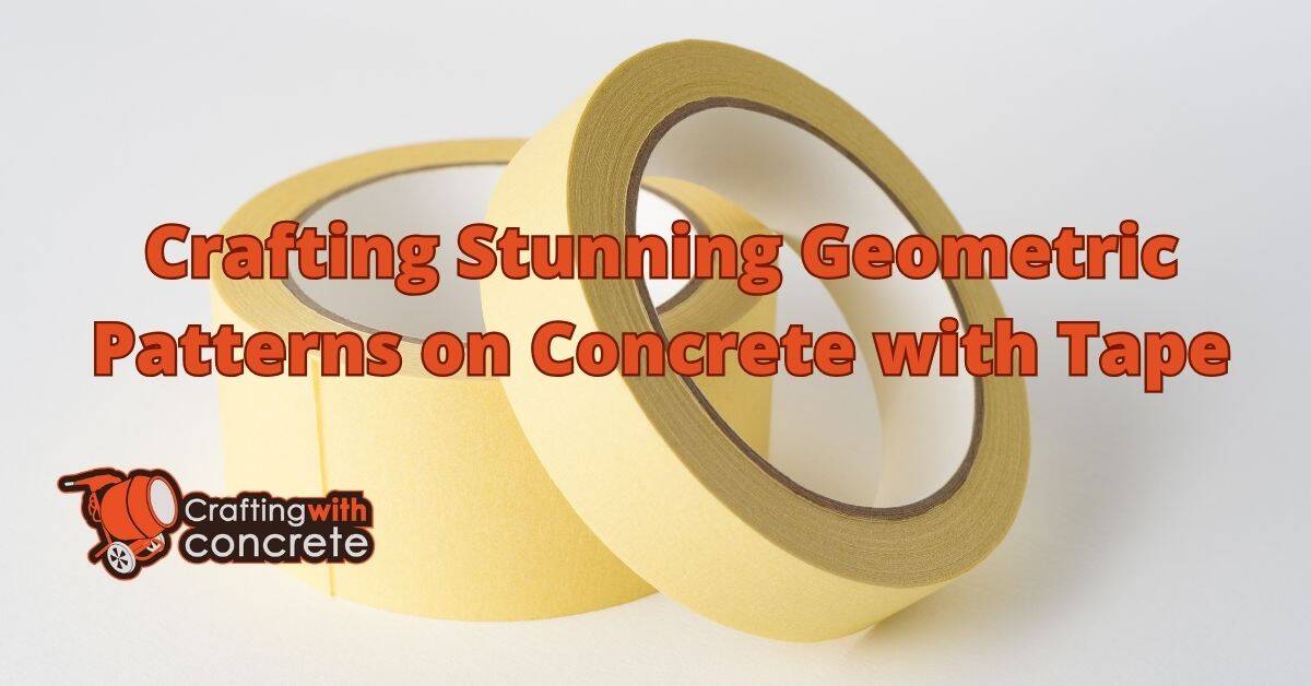 DIY Geometric Patterns: Tape Art on Concrete - craftingwithconcrete.com