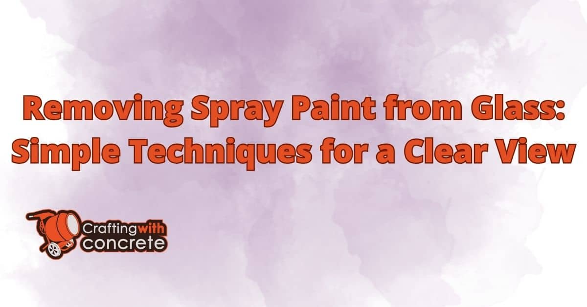 Remove Spray Paint from Glass Easily - craftingwithconcrete.com