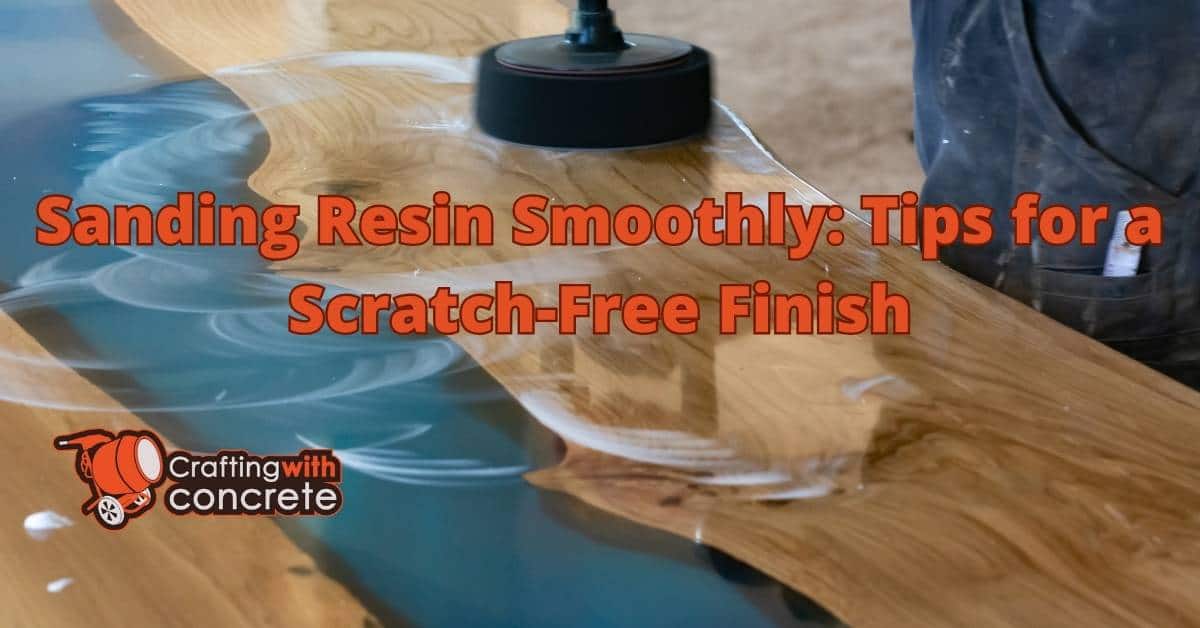 Sand Resin Smoothly Without Scratches - craftingwithconcrete.com
