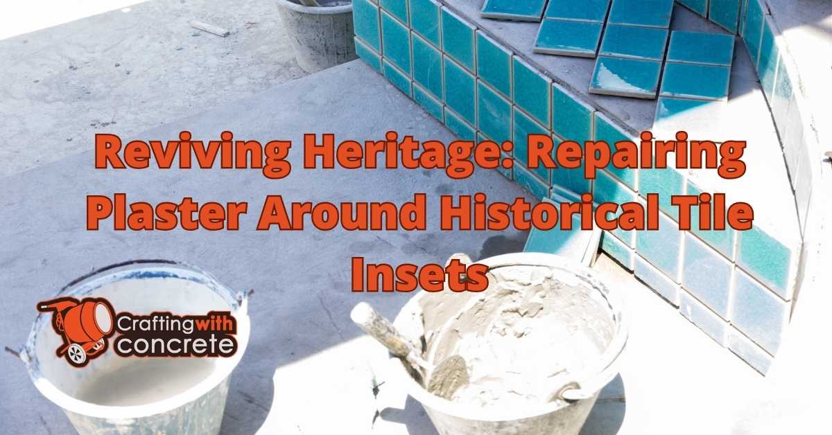Repairing Plaster Around Historical Tile Inset - craftingwithconcrete.com